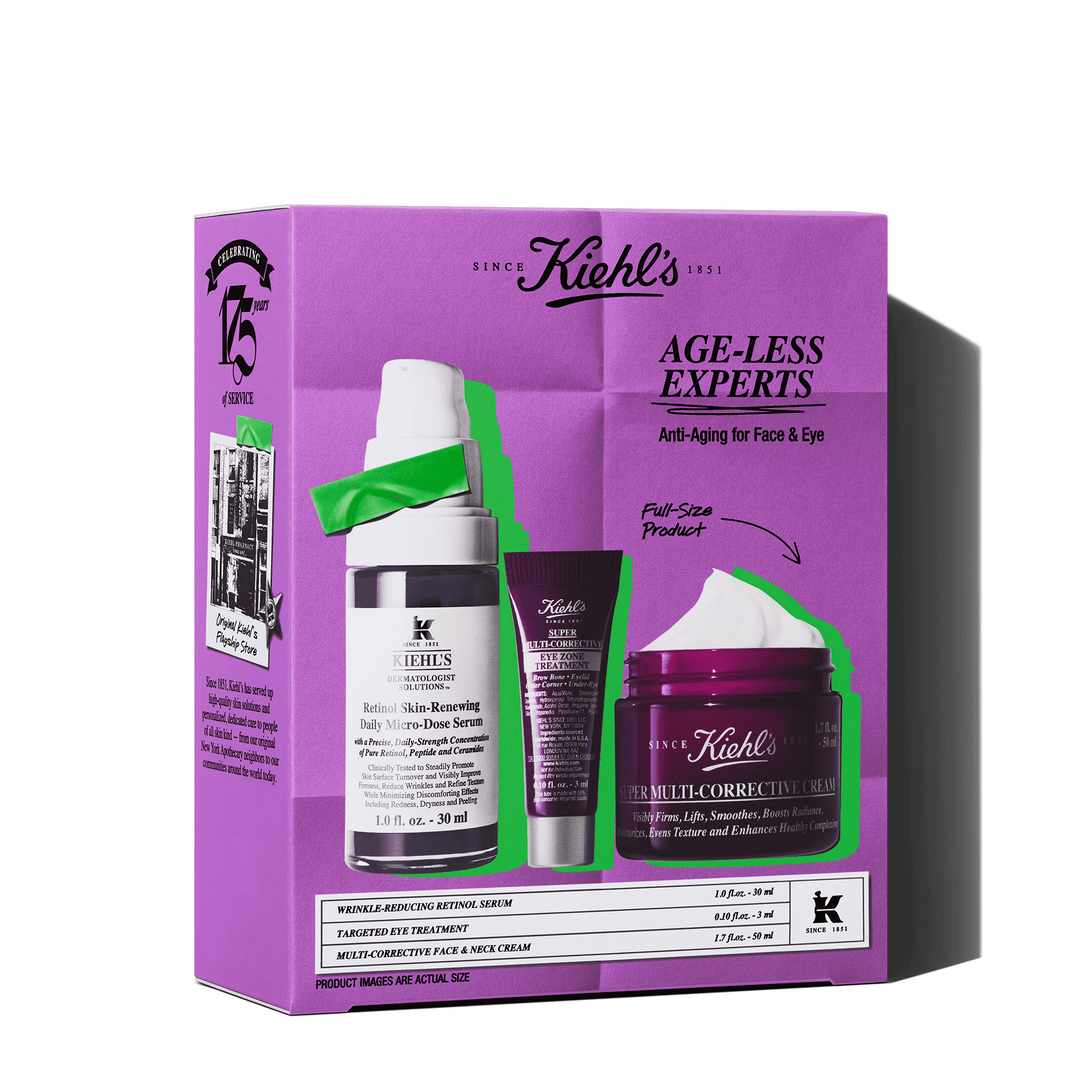 Age-less Experts Anti-Aging pro obličej a oči – dárkové sady – Kiehl's